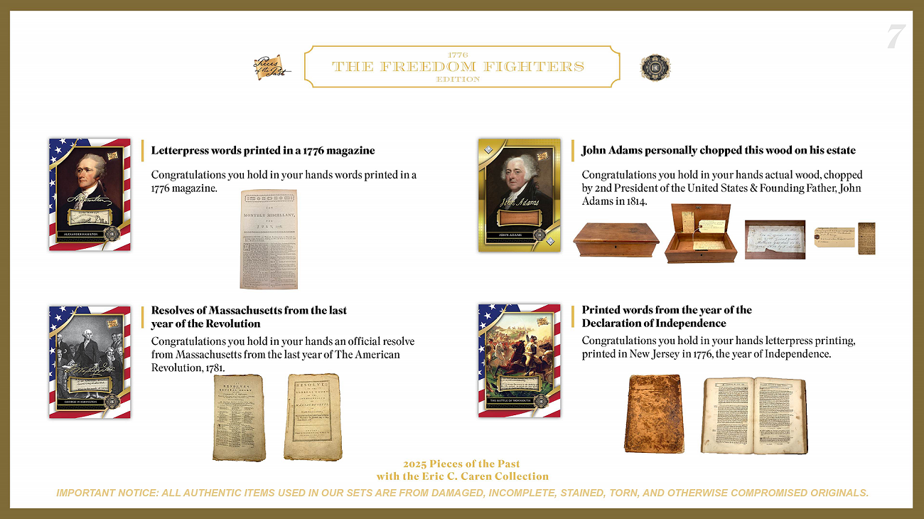 2025 Pieces of the Past 1776 The Freedom Fighters Edition with Eric C ...