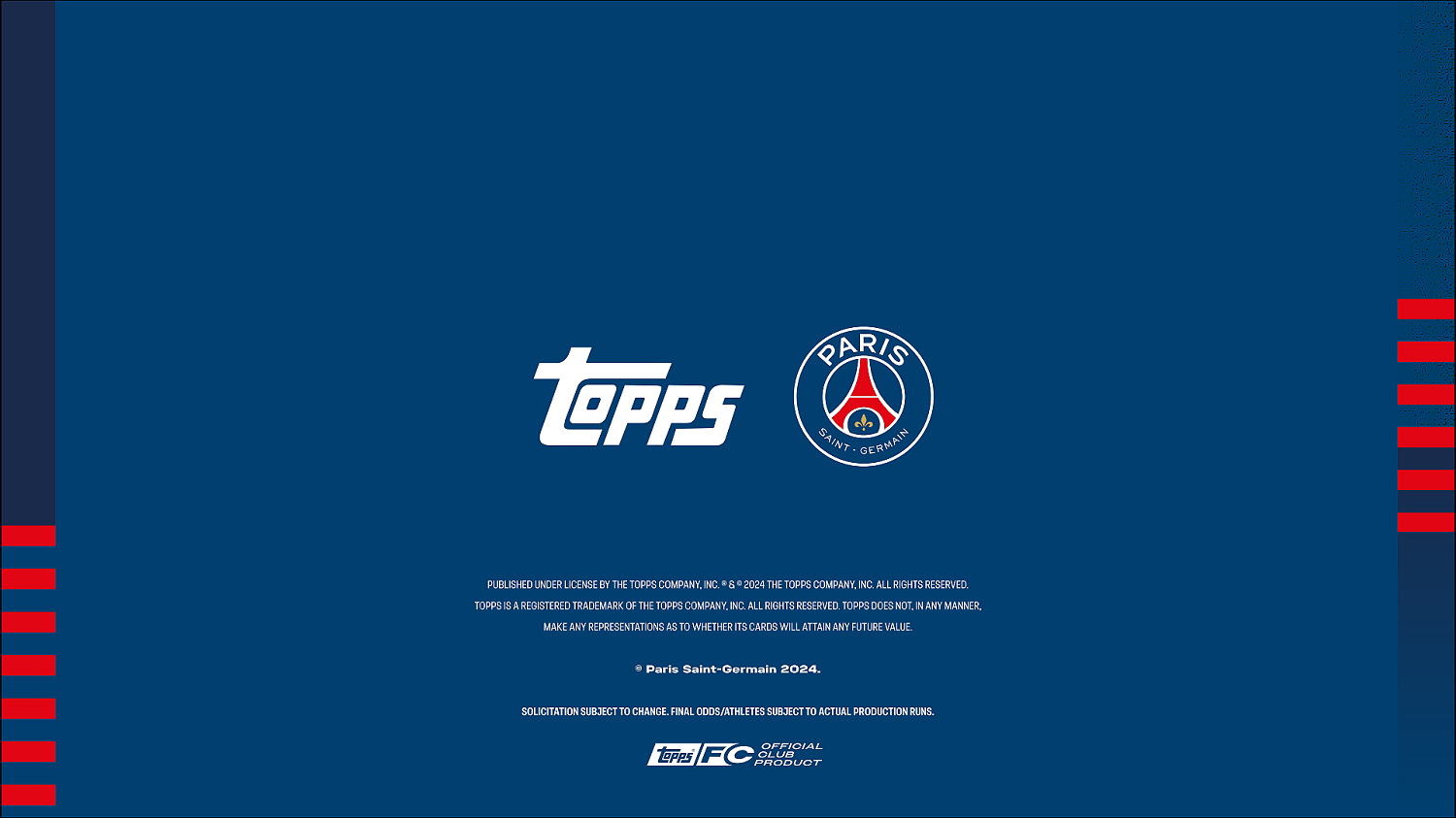 2024/25 Topps Paris Saint-Germain Team Set 巴黎聖日耳曼足球隊卡
